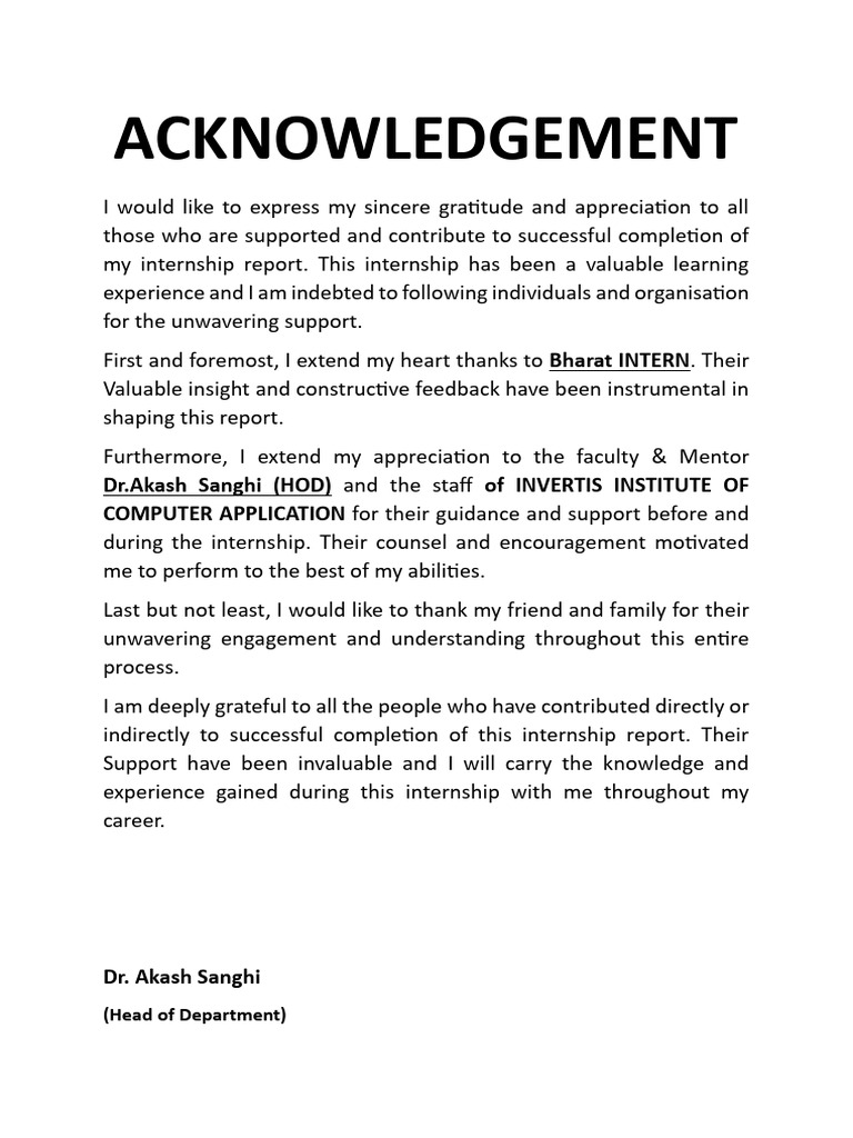 Acknowledgment | PDF