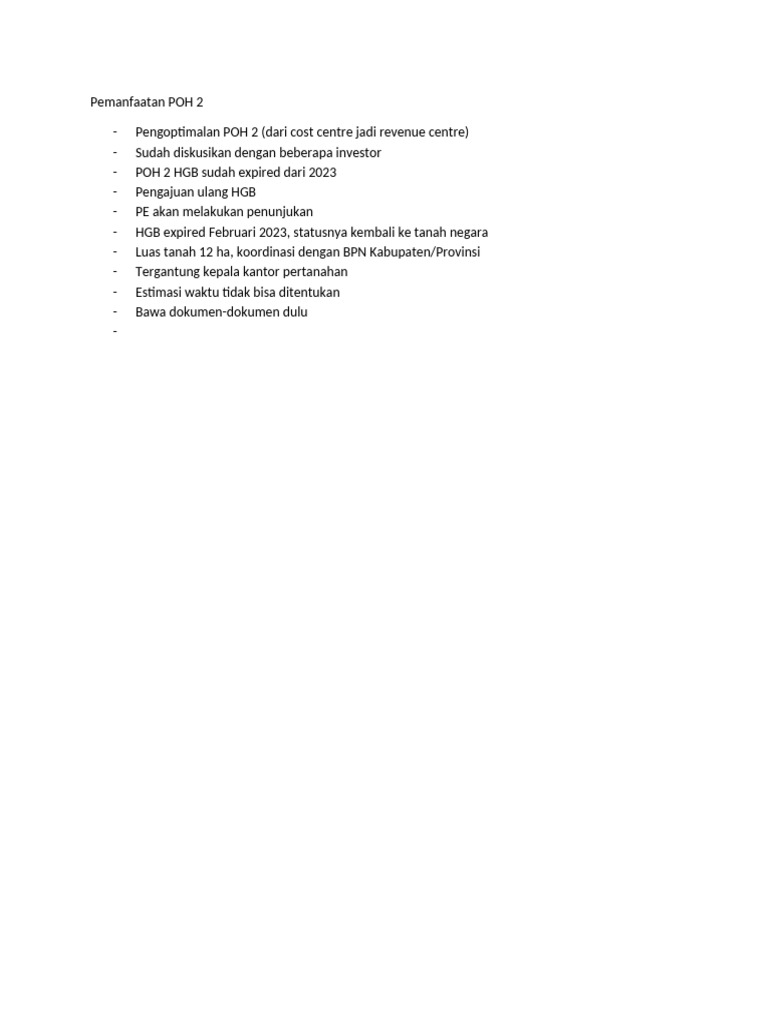 Pemanfaatan POH POH | PDF