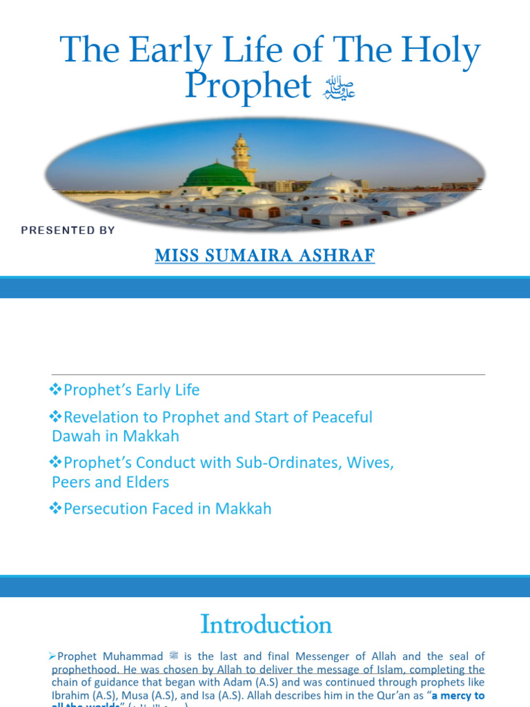 BS Lec 3 (The Early Life of The Holy Prophet ) | PDF | Muhammad ...