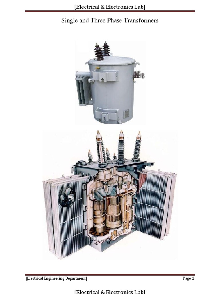 Single Phase & Three Phase Transformer | PDF | Transformer | Inductor