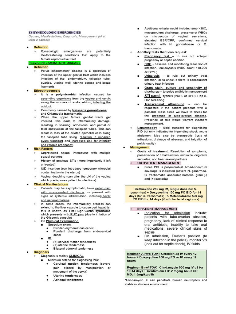 33 Gynecologic Emergencies | PDF | Diseases And Disorders | Gynaecology