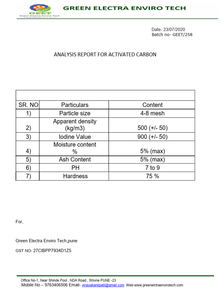 Carbon Report Coconut Base | PDF