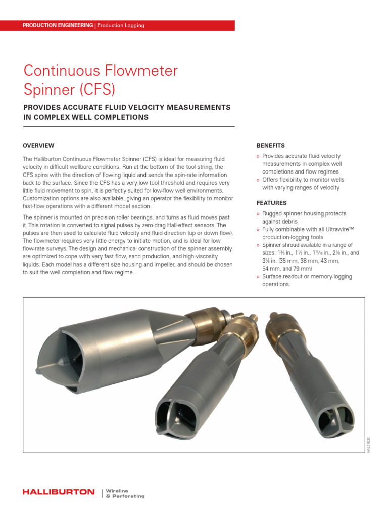 Continuous Flowmeter Spinner | PDF | Flow Measurement | Mechanical Engineering
