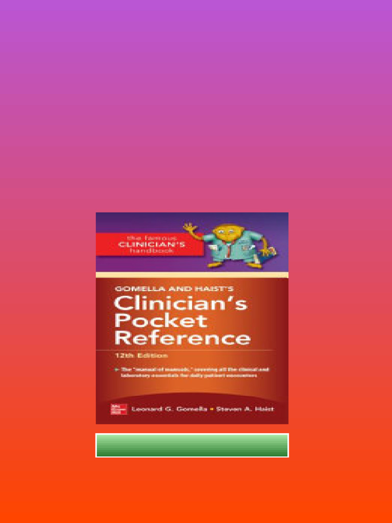 Gomella And Haists Clinicians Pocket Reference 12th Edition 12th ...