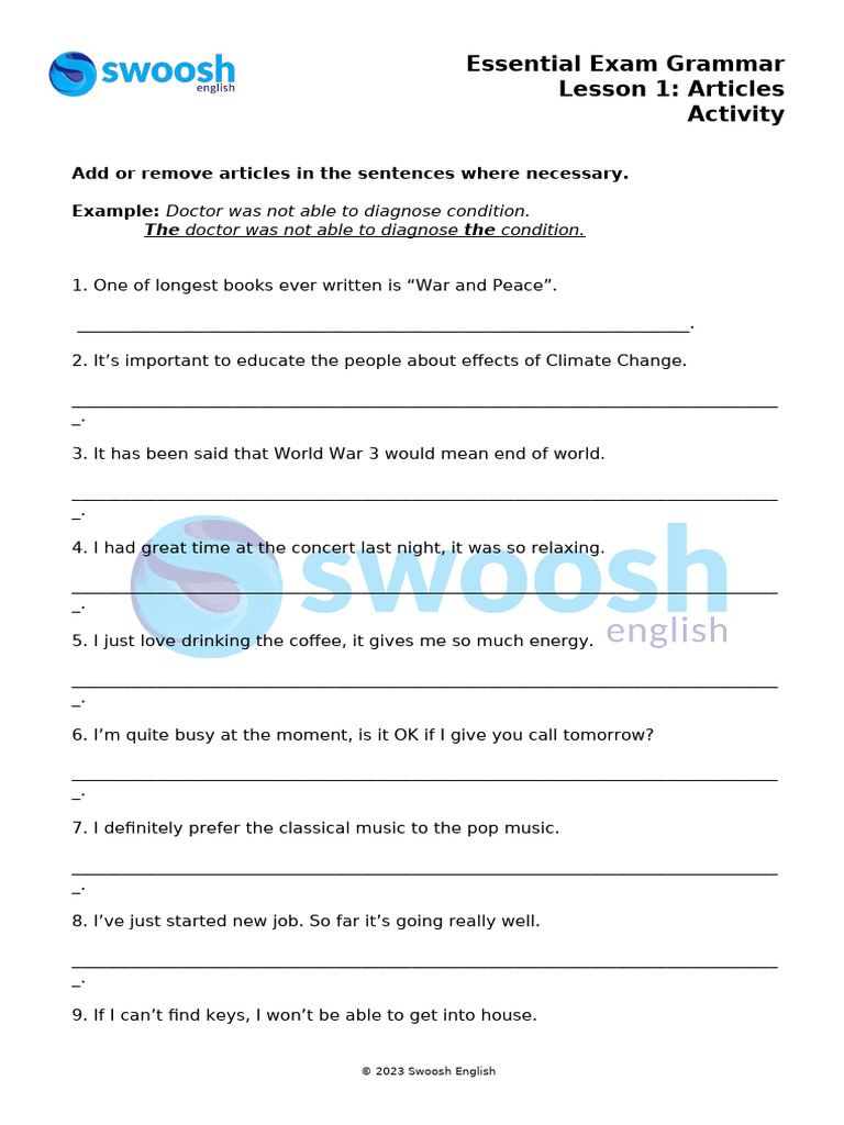 Mastering Articles in English Grammar | PDF