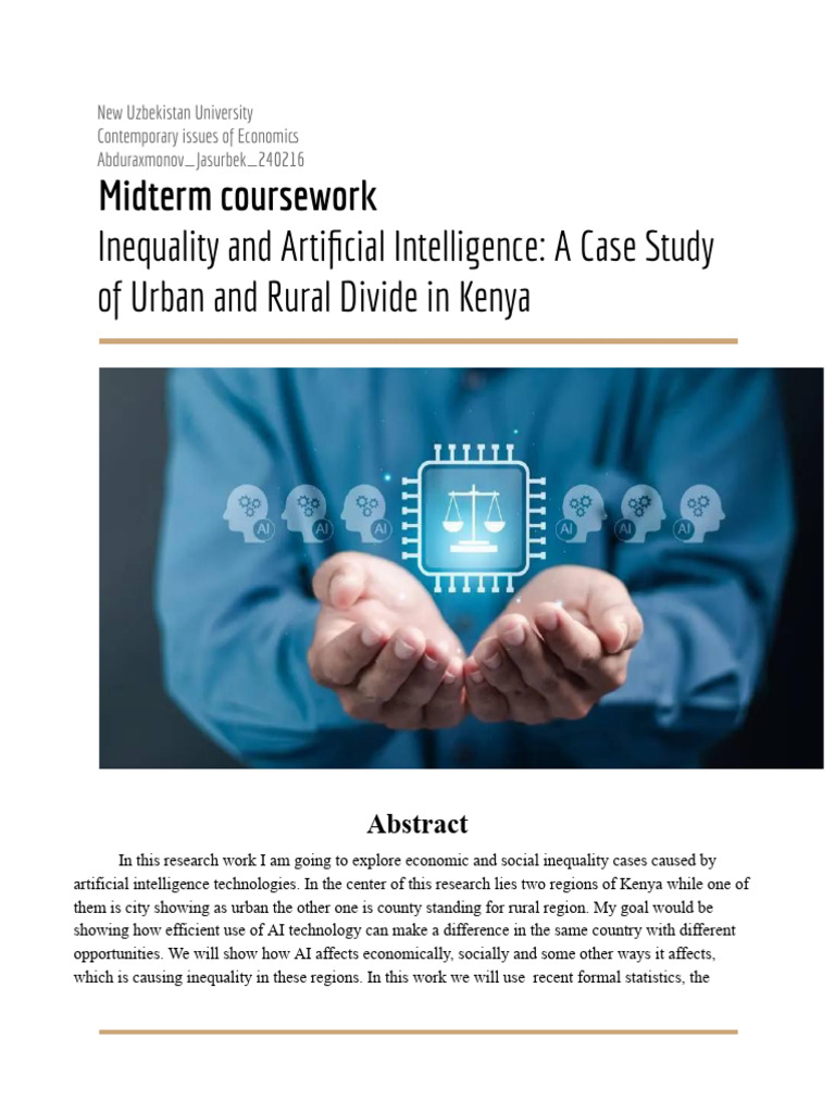 Inequality and Artificial Intelligence: A Case Study of Urban and Rural ...