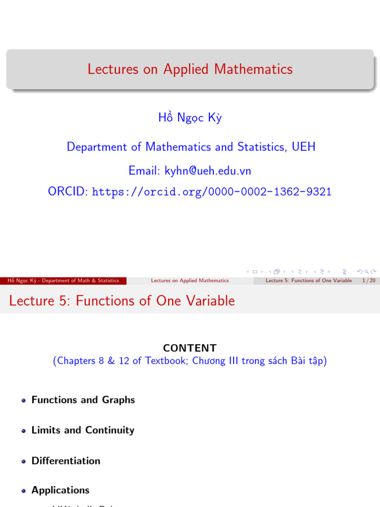 Lecture 5 (LMS) | PDF | Derivative | Function (Mathematics)