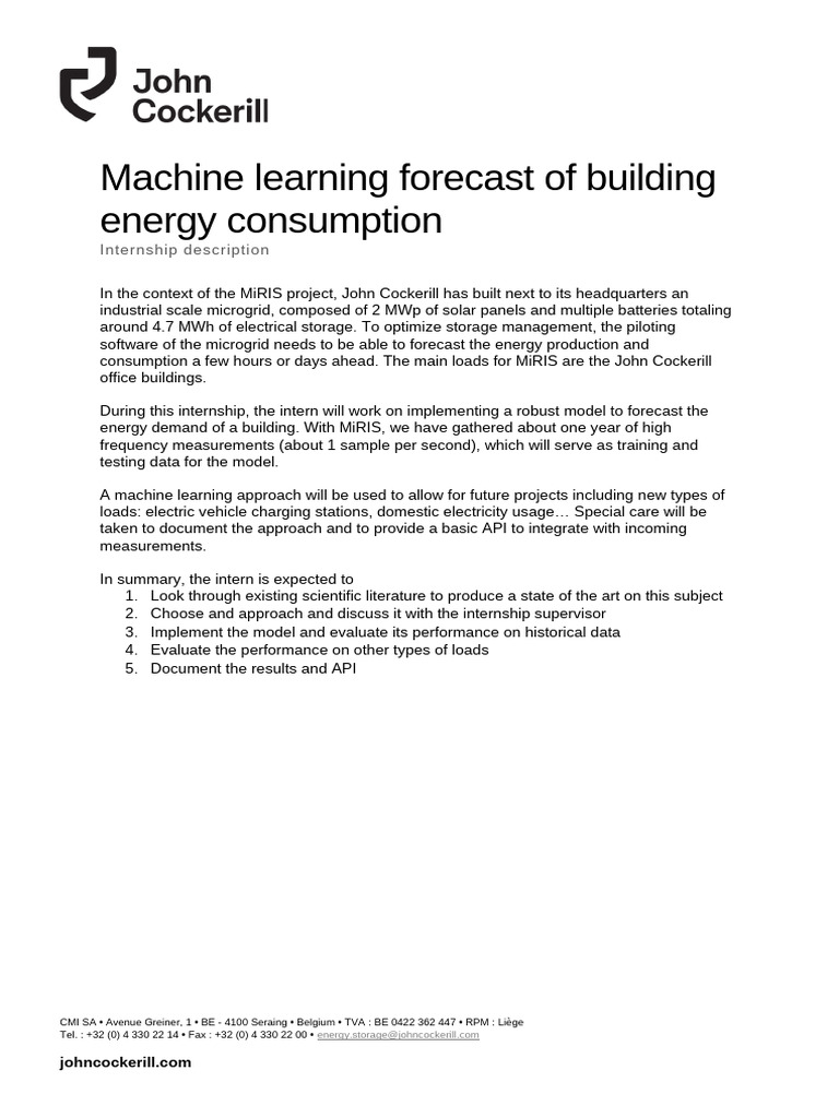 Machine Learning Forecast of Building Energy Consumption | PDF