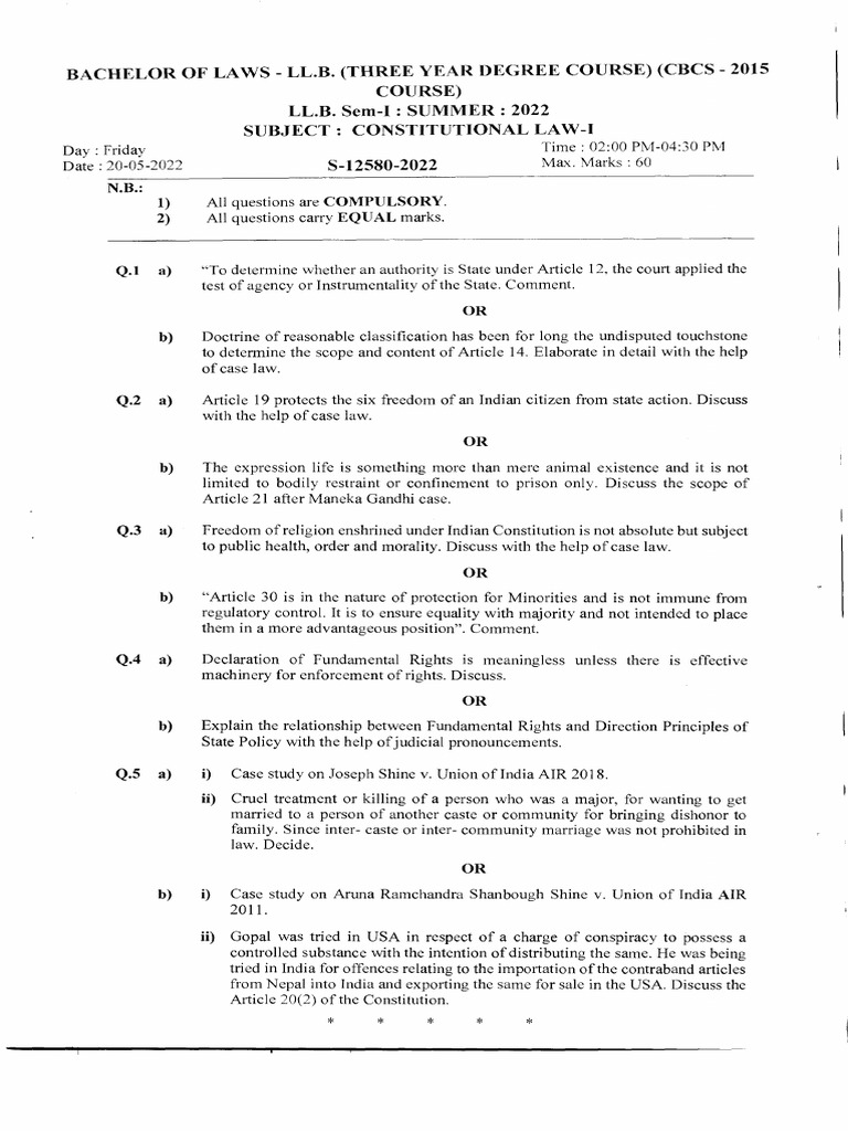 Constitutional Law I | PDF