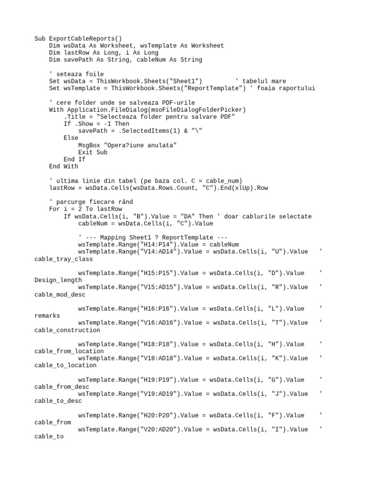 LINIE de COD - Part 3_automatizare Export Fisier PDF | PDF