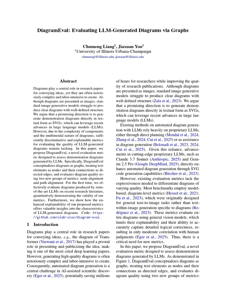 Evaluating LLM Diagrams with DiagramEval | PDF | Vertex (Graph Theory)