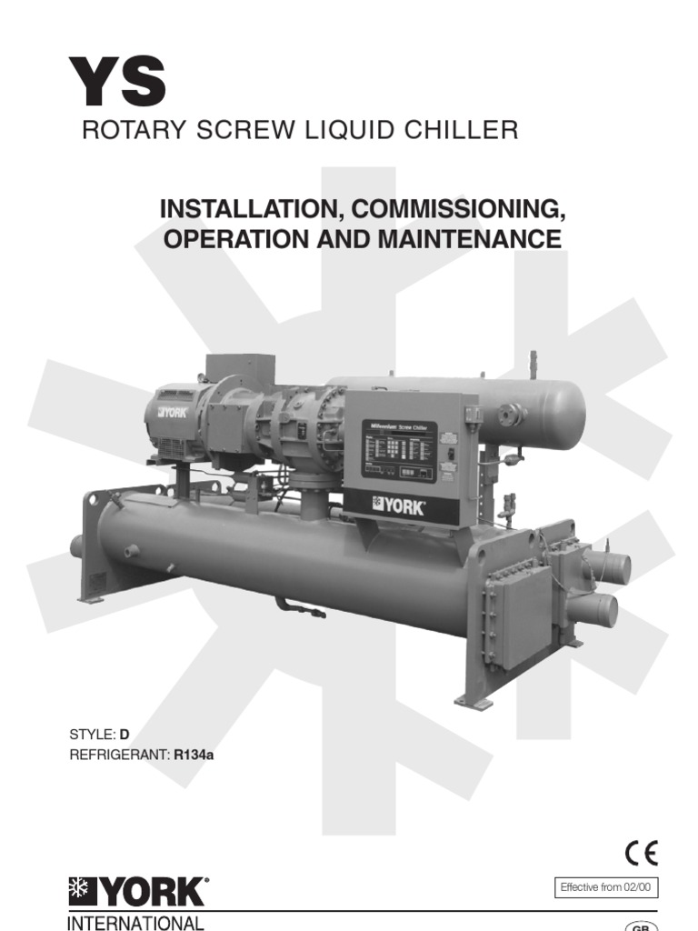 Ys Screw Chiller Carte Tehnica | PDF | Heat Exchanger | Gas Compressor
