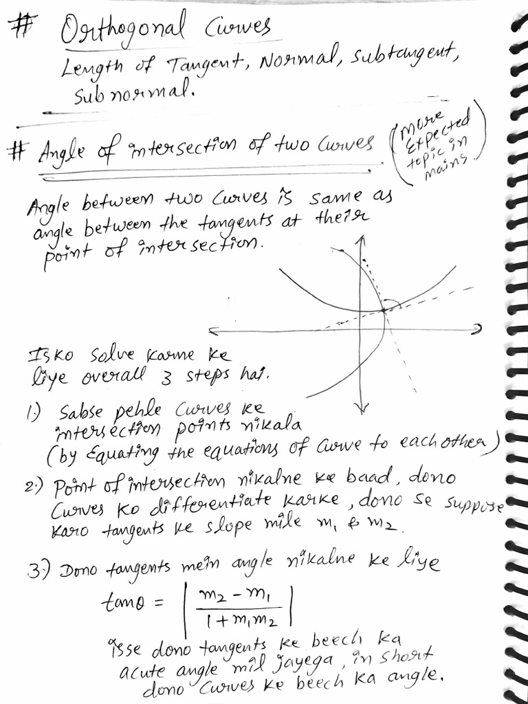 Orthogonal Curves, Lenght of T ST N SN | PDF