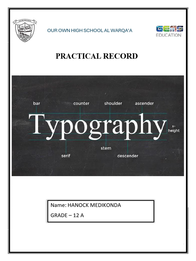 Typo Project File Final Draft by Hanock | PDF