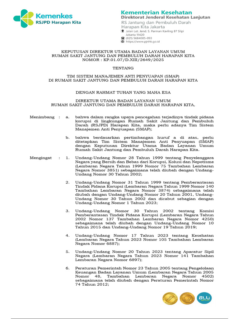 2025 KP.01.07 2649 SK TIM SMAP 2025 (1) | PDF