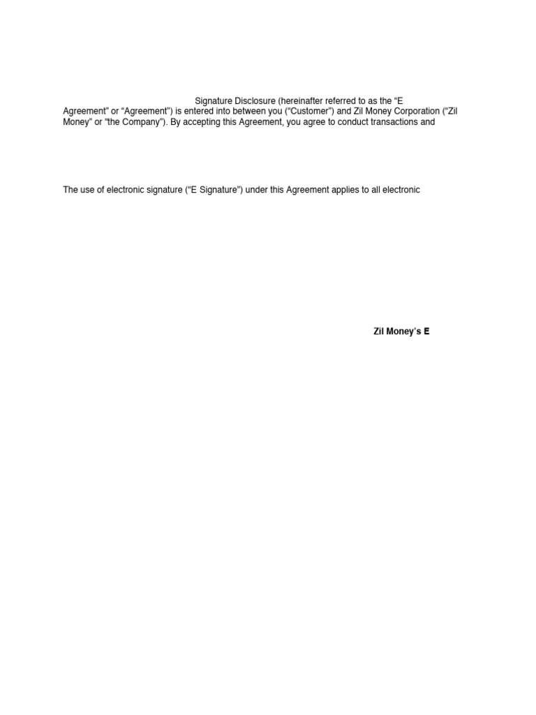 Zil Money E-Signature Agreement Guide | PDF | Computing