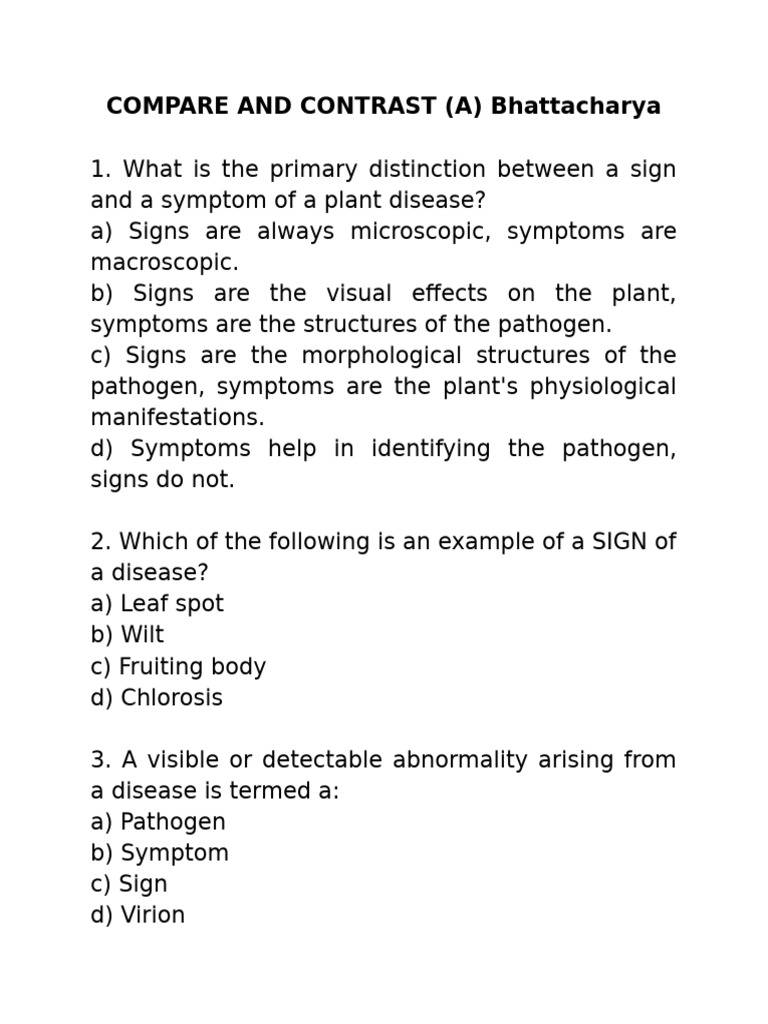 Compare and Contrast A | PDF | Virus | Fungus
