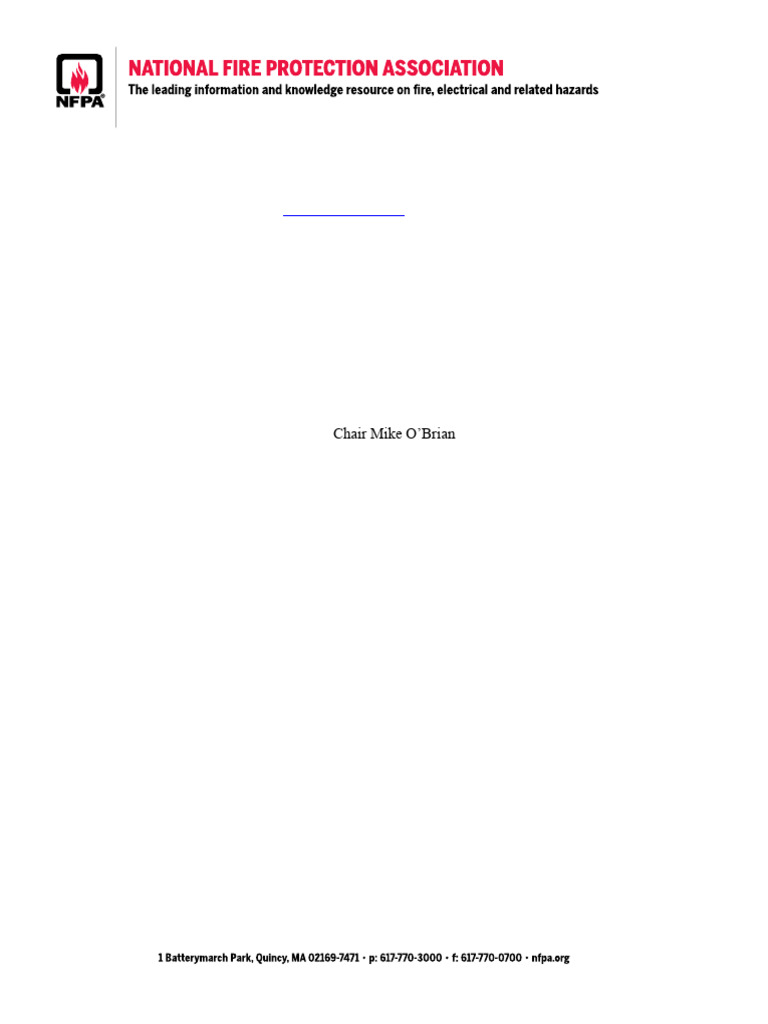 NFPA 855 Second Draft Task Groups | PDF