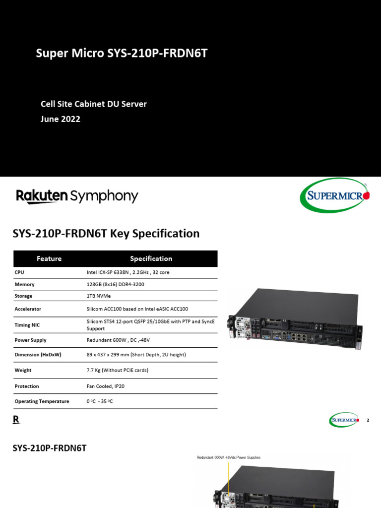 Super Micro SYS-210P-FRDN6T Specs | PDF