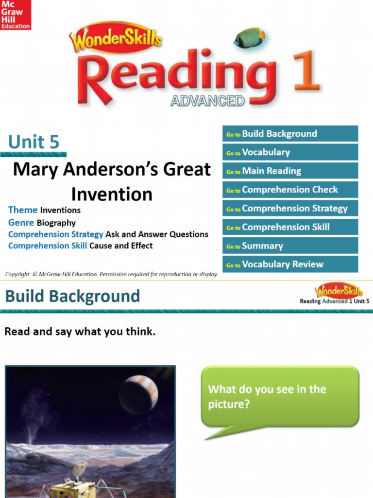Unit5 Mary Anderson's Great Invention | PDF