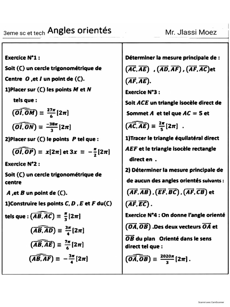 Série Angle Orienté | PDF
