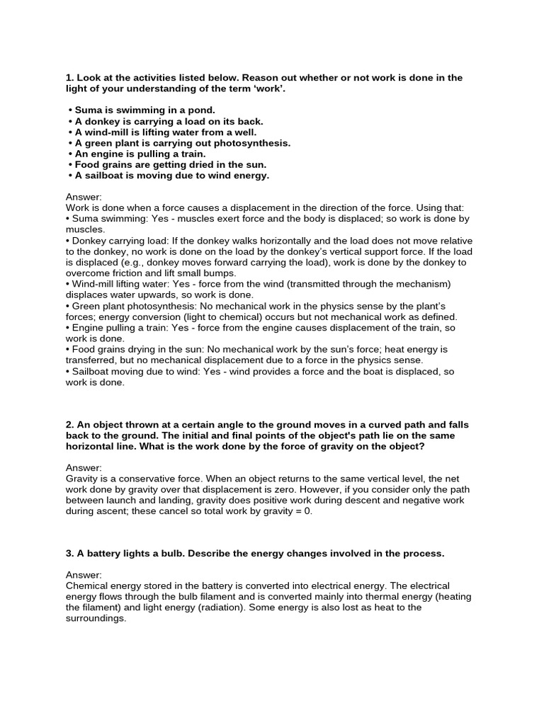 Chapter 11 - Work and Energy | PDF | Force | Potential Energy