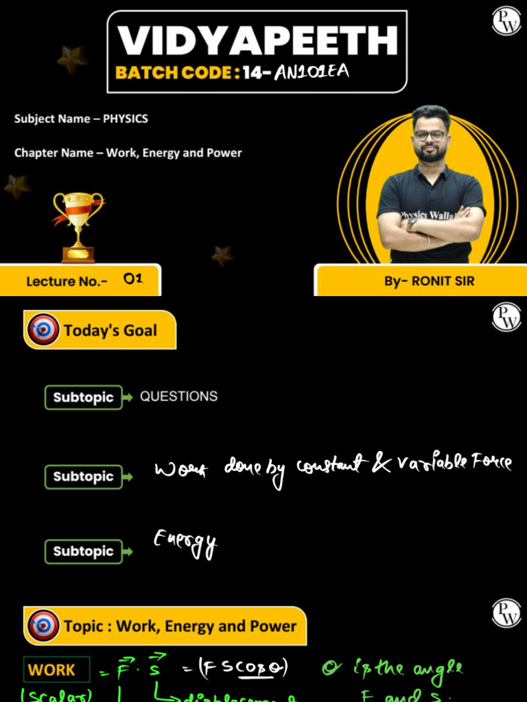 Physics Work Energy Power | PDF