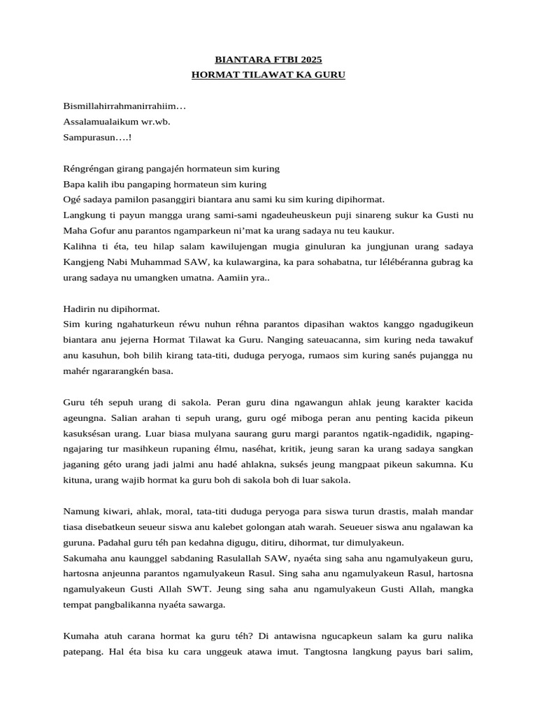 Biantara FTBI 2025 | PDF