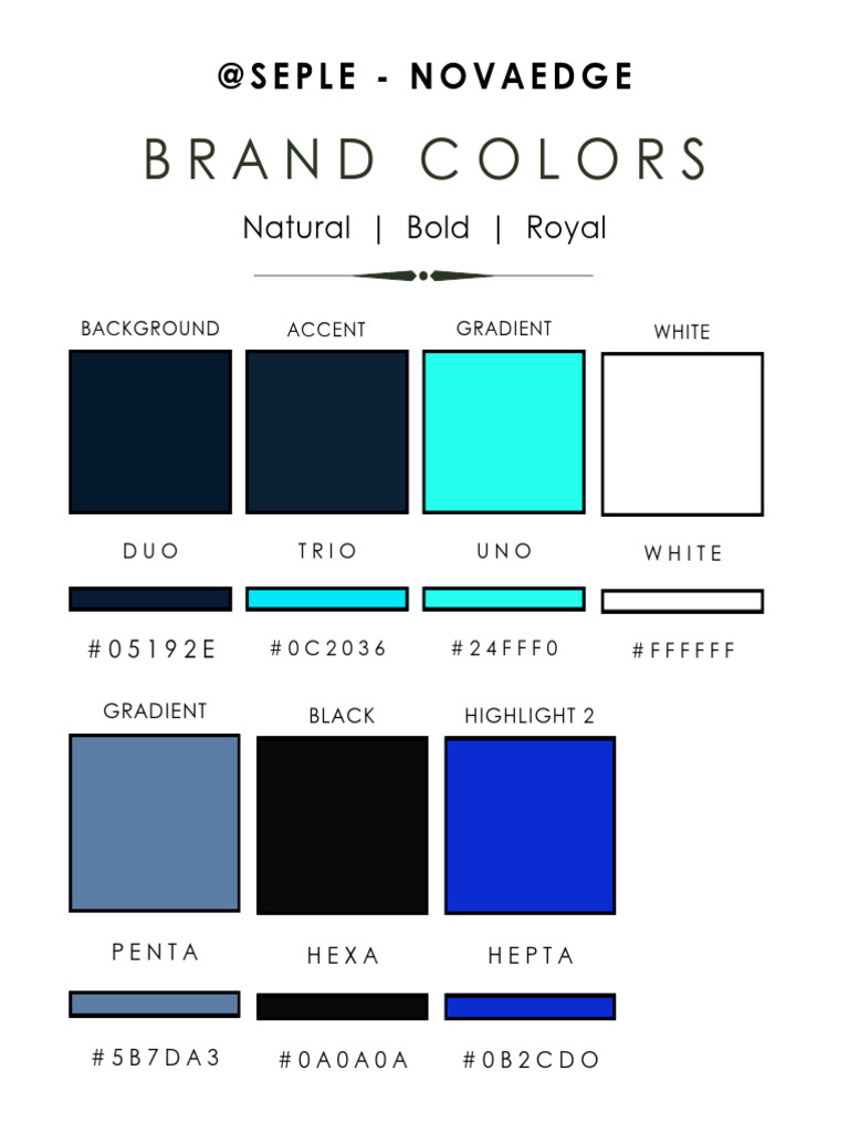 SEPLE - NovaEdge Brand Colors | PDF