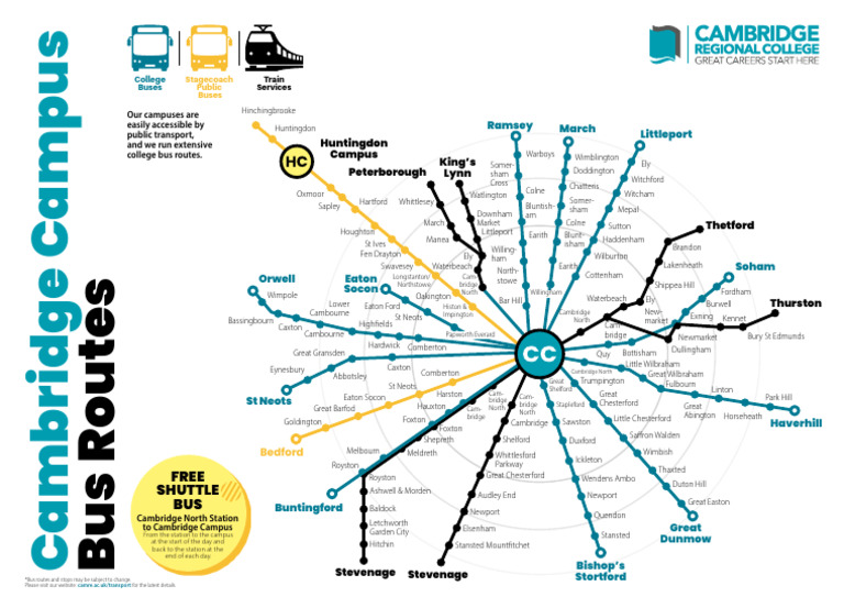 Cambridge BusRoutes Map 2025 WEB | PDF | Transport | Public Services