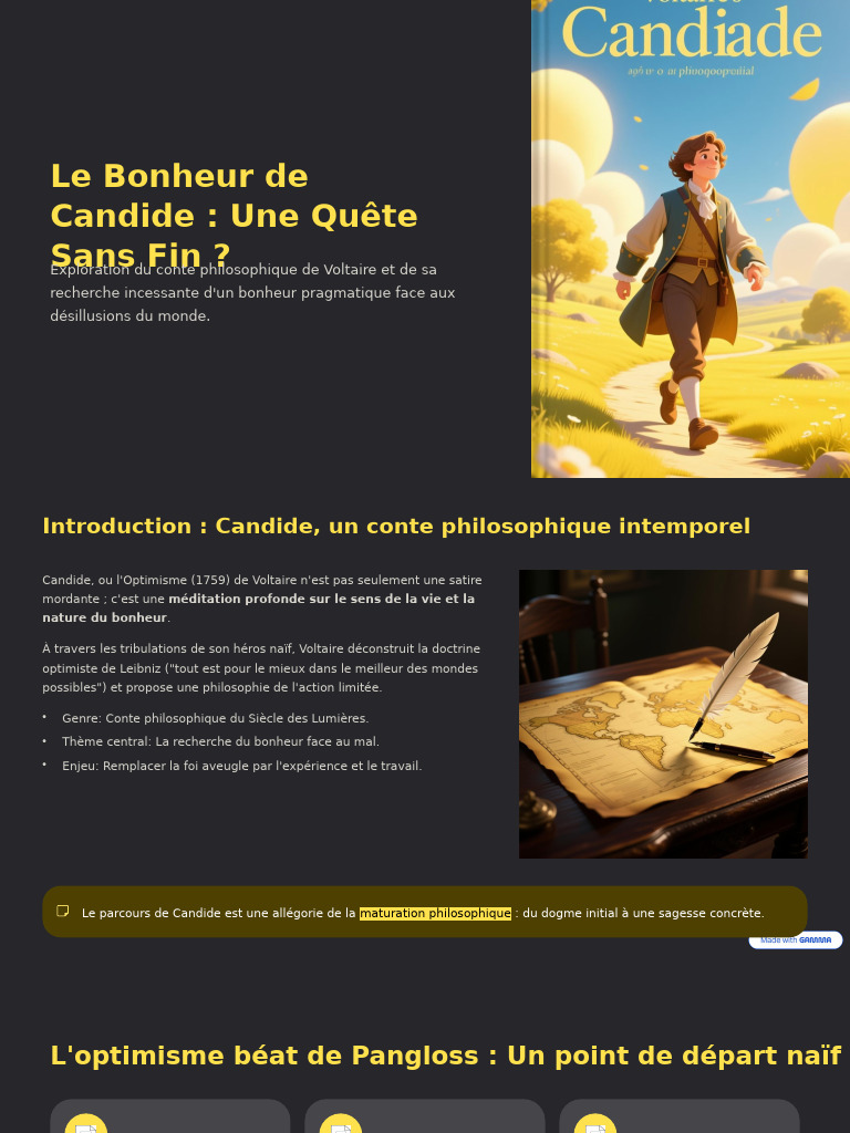 Le Bonheur de Candide : Une Quête Active | PDF | Candide