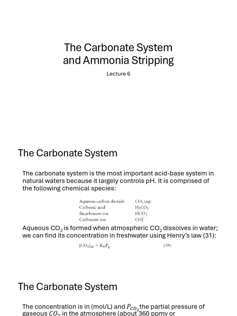 06lecture 06 The Carbonate System | PDF