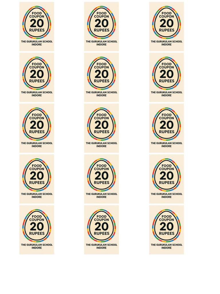 Food Coupon Sheet | PDF