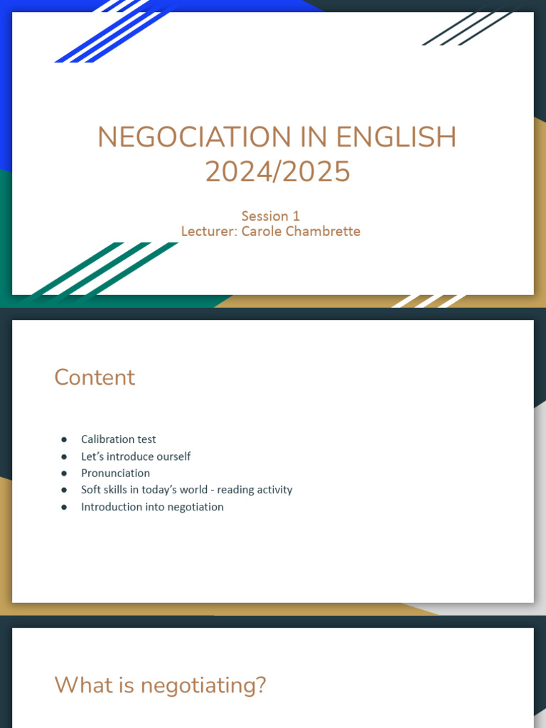 English Negotiation Skills Overview | PDF
