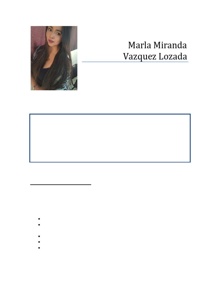 CV Marla Miranda Vazquez Lozada | PDF | Business