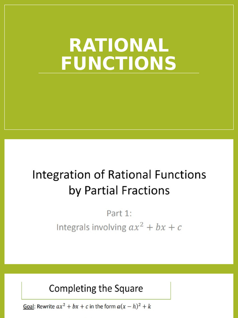 Rational Functions | PDF