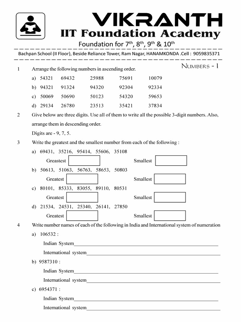 Numbers | PDF