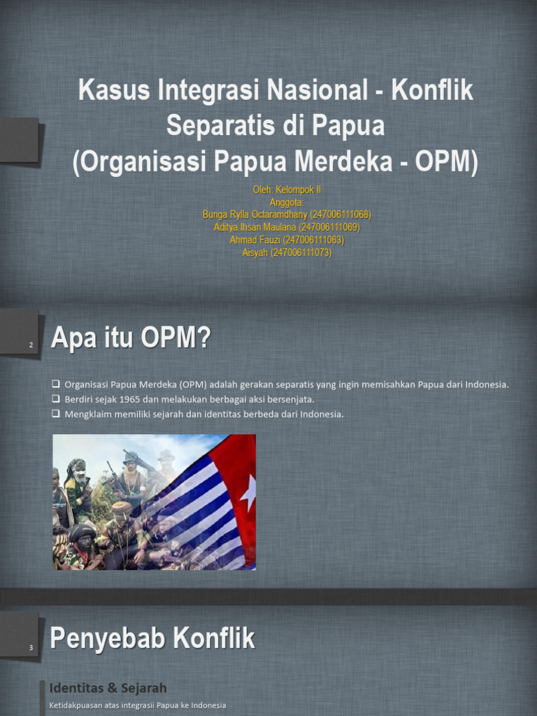 Penyebab Konflik OPM di Papua | PDF