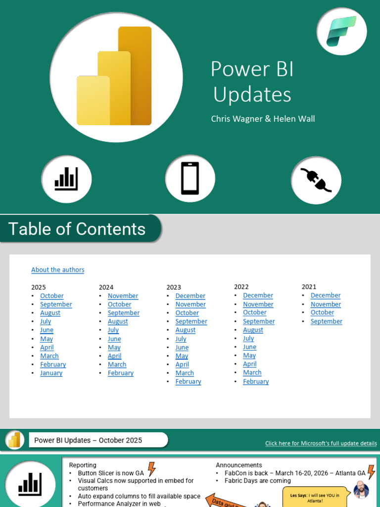 POWER BI - OCT 2025 - Features Updates Summary | PDF | Microsoft Azure ...