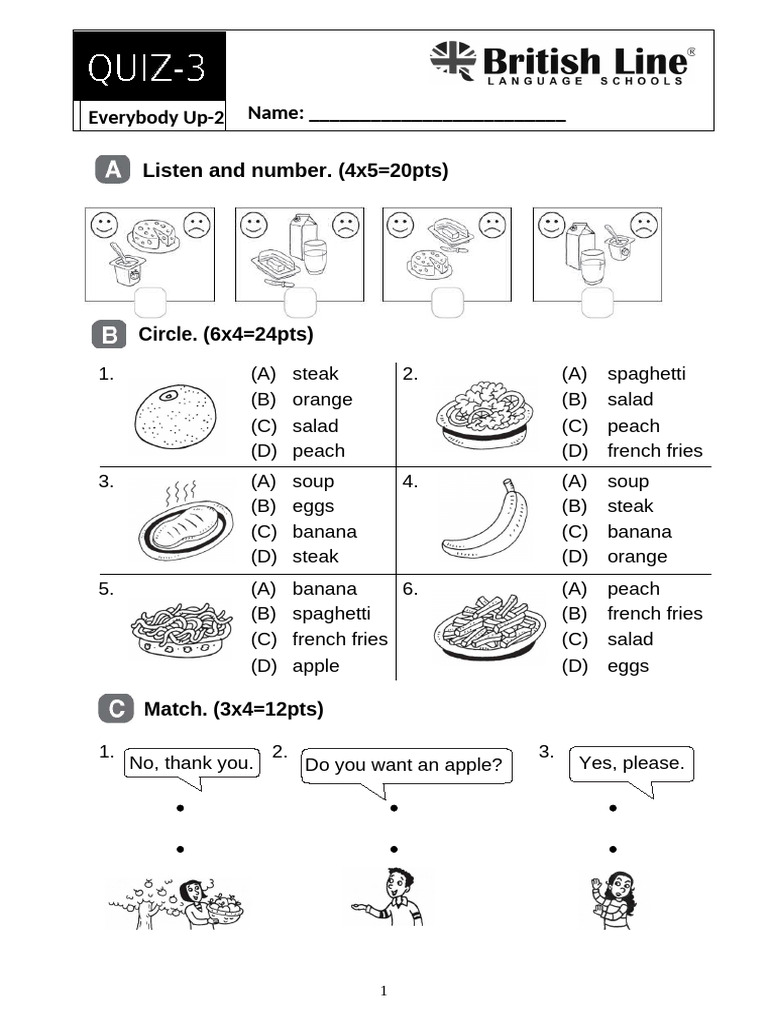 Quiz3 Everybody Up 2 | PDF