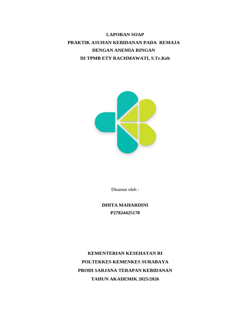 Soap Askeb Remaja (Anemia Ringan) | PDF