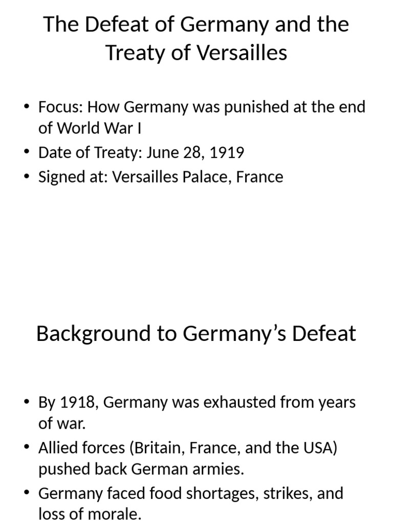 The Defeat of Germany | PDF