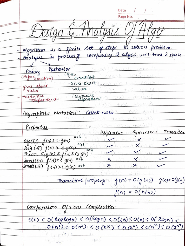 DAa Notes (3rd Sem) | PDF