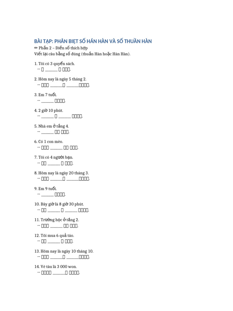 Bai Tap So Han Han So Thuan Han | PDF
