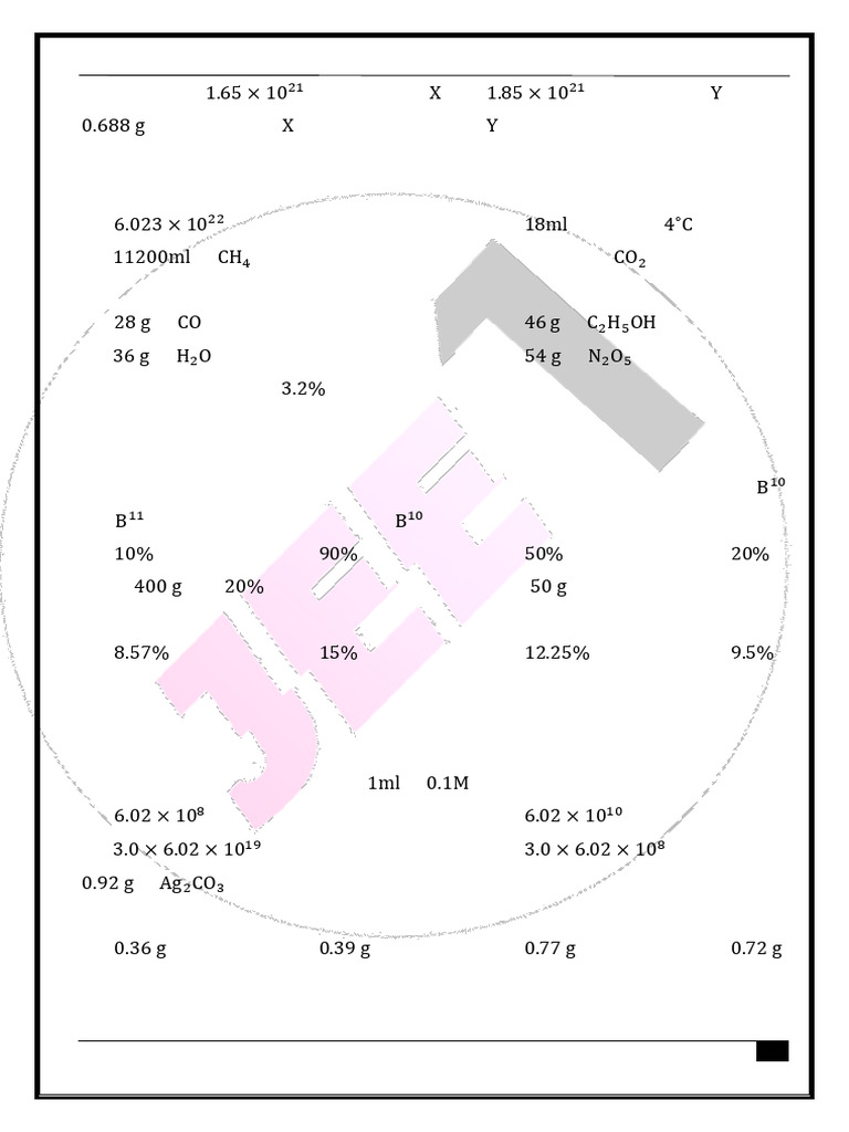 Mole Concept | PDF | Mole (Unit) | Chemistry