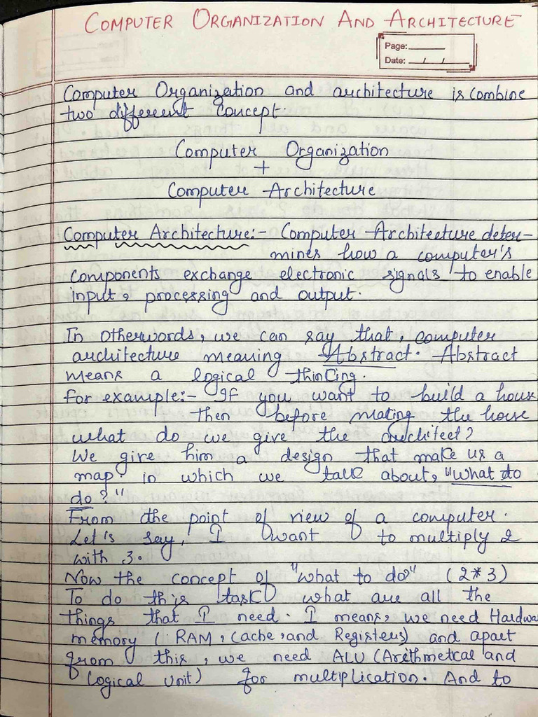 Coa Notes 1 | PDF
