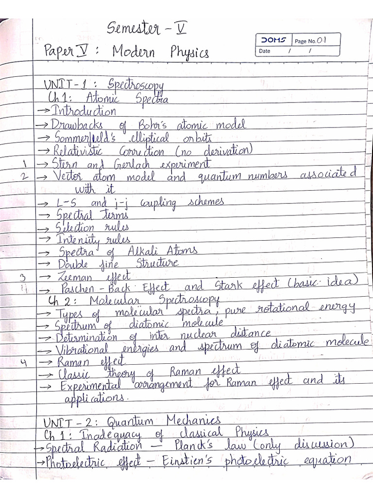 Physics 1,2 Units Sem 5 | PDF