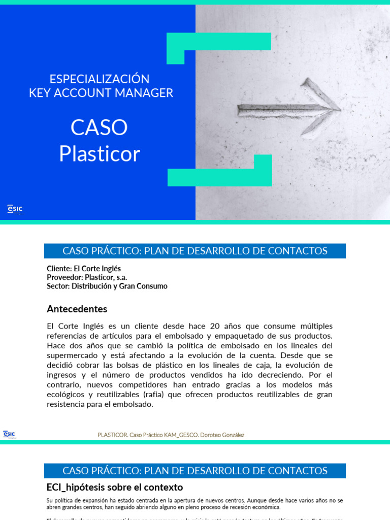 Estrategias de Plasticor y ECI en KAM | PDF | Logística | Supermercado