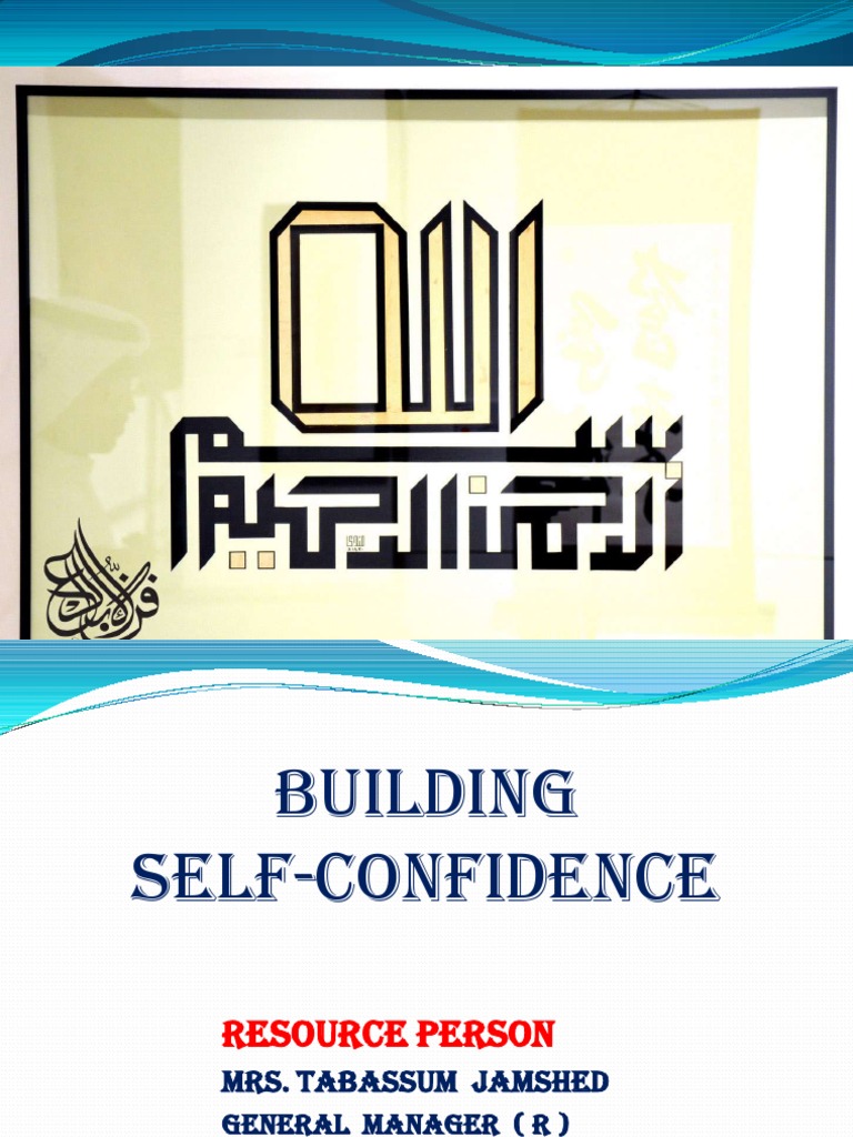 Building Self Confidence | PDF | Self Esteem | Psychological Concepts