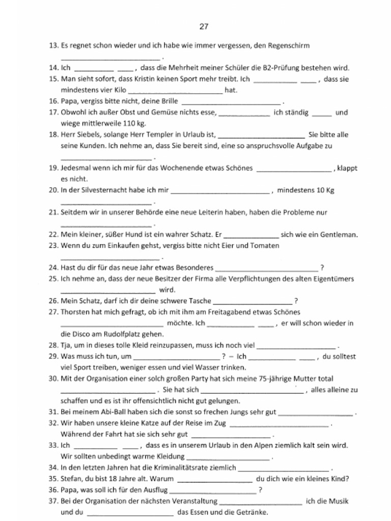 Sprachbausteine Deutsch B2 - 27 | PDF
